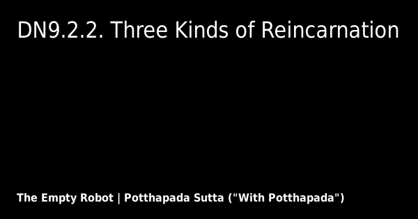 DN9.2.2. Three Kinds of Reincarnation - The Empty Robot